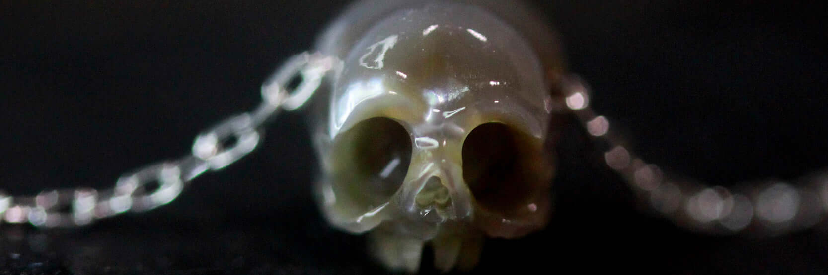 Unique Hand-Carved Skull Pearl 925 Sterling Silver Necklaces - Belle Juri