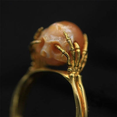 Be A Thinker Pearl Sull Cranium Ring-Belle Juri Statement Ring