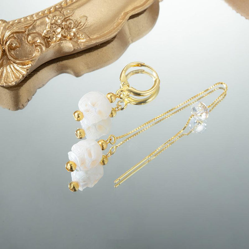 Simple Hoop Clasp & Threader Earrings-Belle Juri